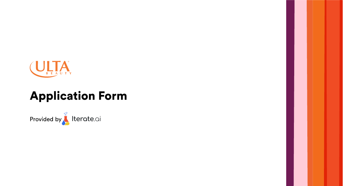 ULTA Beauty MUSE Accelerator Application Form